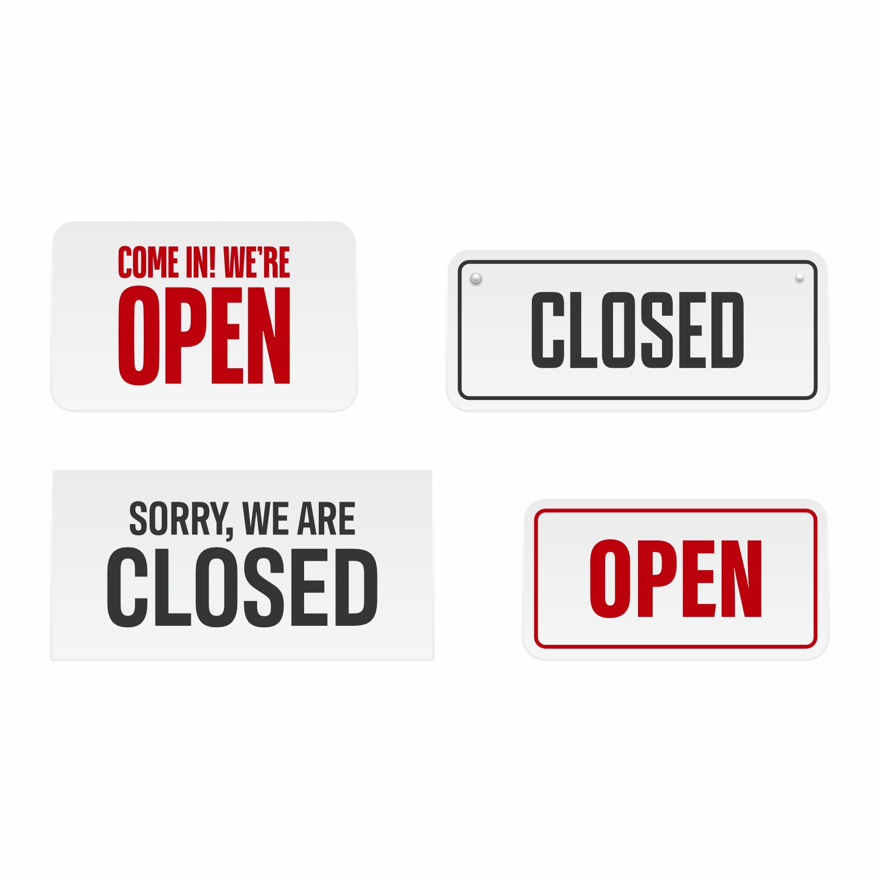 Shop Hours Wallpaper: Open and Closed Sign Decals for Business & Home ...